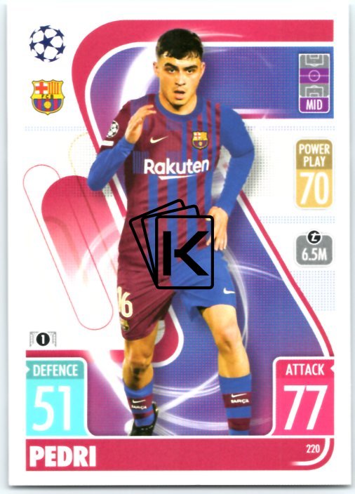 fotbalová kartička 2021-22 Topps Match Attax UEFA Champions 220 Pedri ...