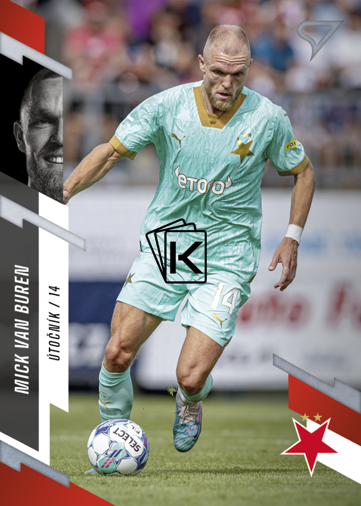 fotbalová kartička 2023-24 SportZoo Fortuna Liga 30 Micj Van Buuren SK ...