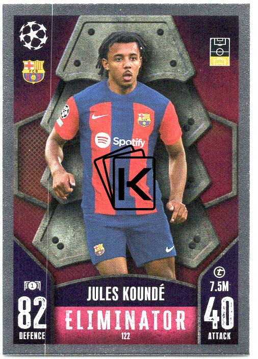Fotbalová kartička 2023-24 Topps Match Attax UEFA Club Competitions 122 Jules Koundé FC ...