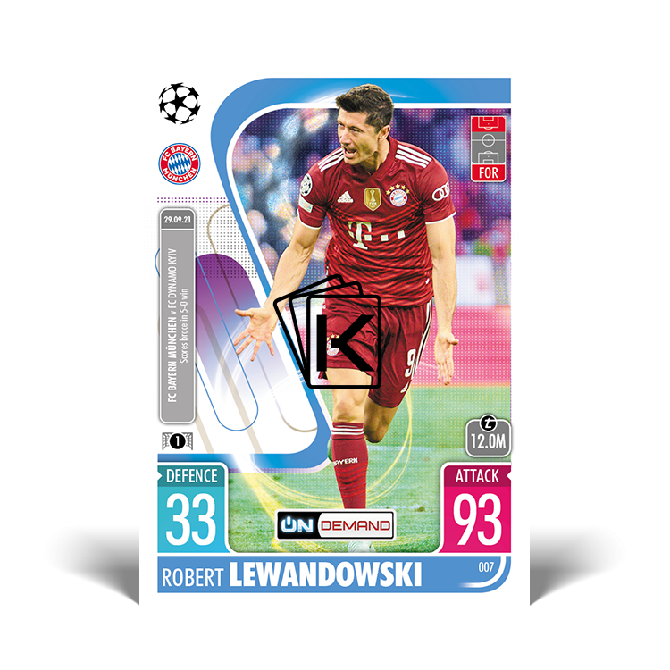 fotbalová kartička 2021-22 Topps Match Attax UEFA Champions League On Demand 007 Robert ...