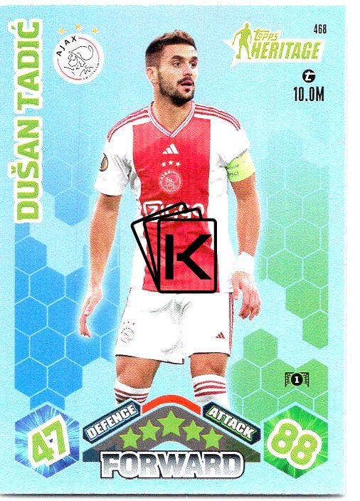 Fotbalová kartička 2023-24 Topps Match Attax UEFA Club Competitions Heritage 468 Dušan Tadić AFC ...
