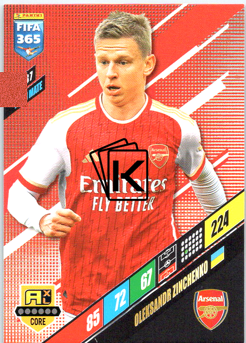 fotbalová karta Panini FIFA 365 2024 Adrenalyn ARS7 Oleksandr Zinchenko ...