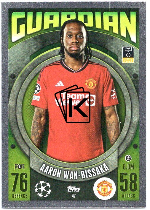 Fotbalová kartička 2023-24 Topps Match Attax UEFA Club Competitions 47 Aaron Wan-Bissaka ...