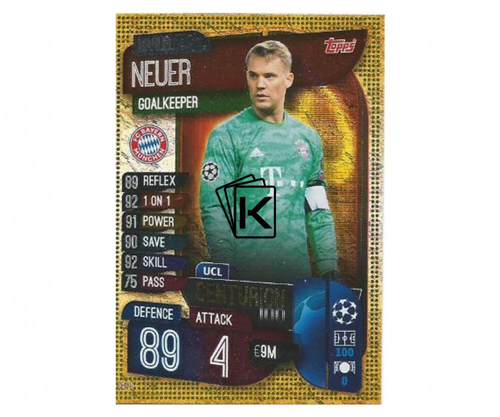 Fotbalová kartička 2019-2020 Topps Match Attax Champions League Manuel ...