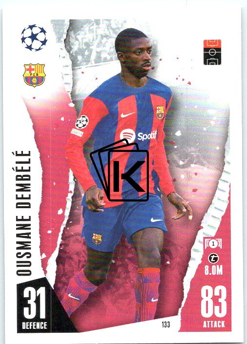 Fotbalová kartička 2023-24 Topps Match Attax UEFA Club Competitions 133 Ousmane Dembélé FC ...