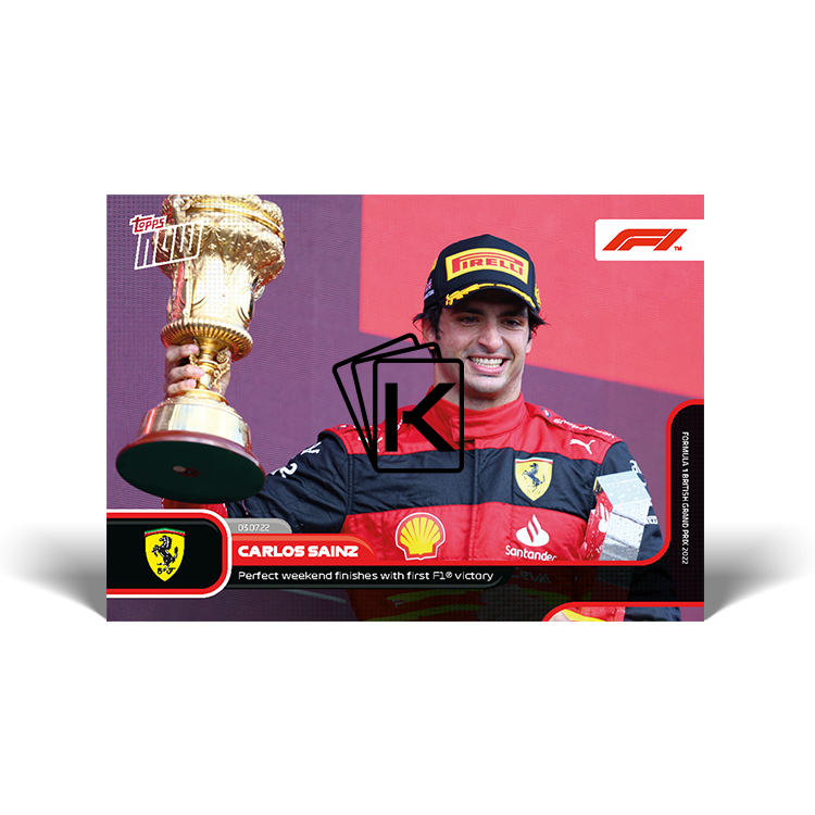 kartička 2022 F1 Topps Now 32 Carlos Sainz Ferrari :: Kartičkárna