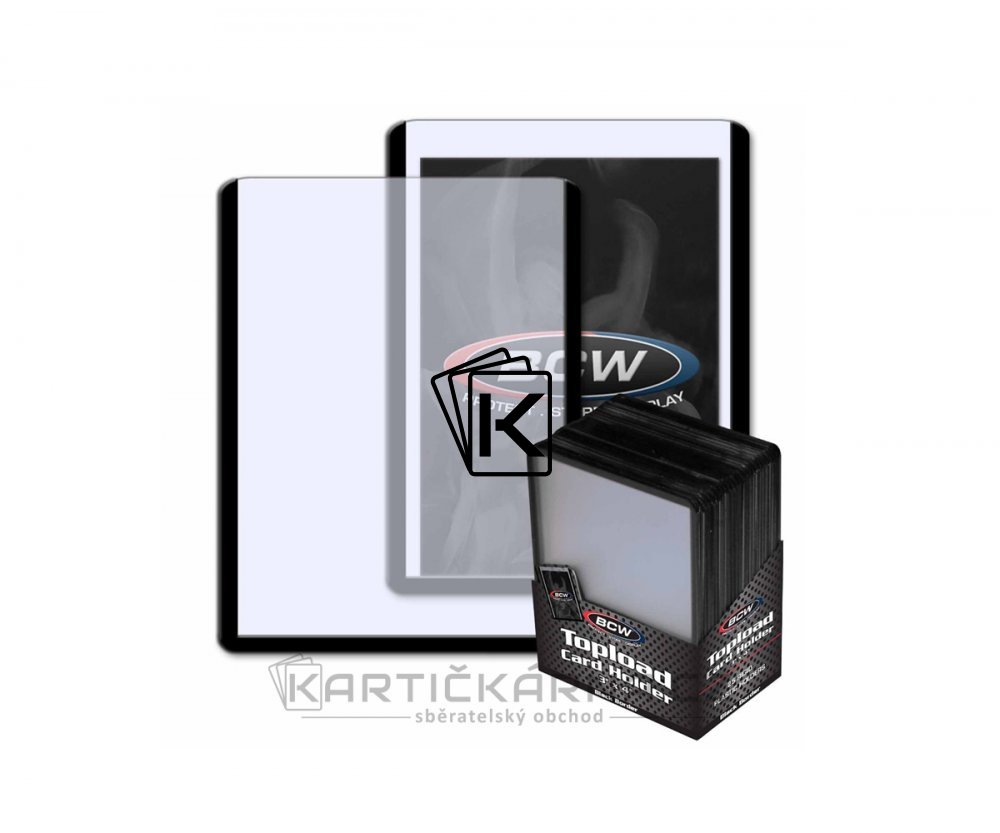 BCW Plastový toploader černý 35pt (25 kusů) :: Kartičkárna