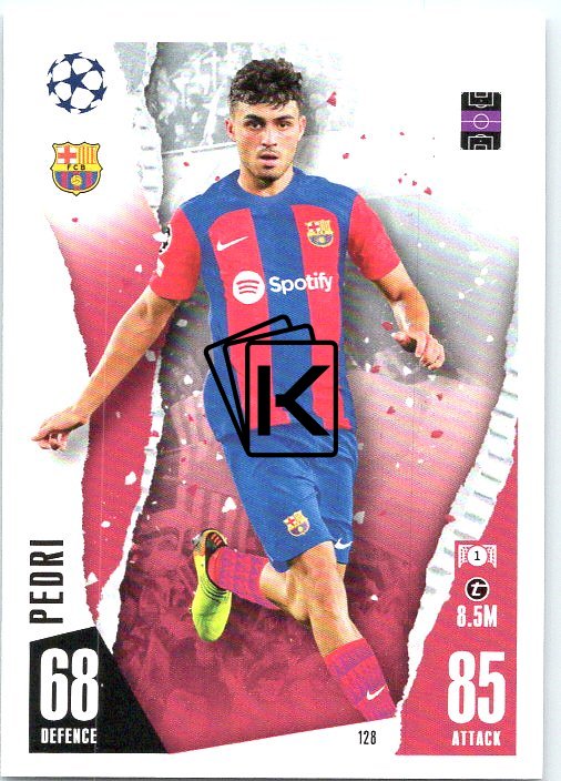 Fotbalová kartička 2023-24 Topps Match Attax UEFA Club Competitions 128 Pedri FC Barcelona ...