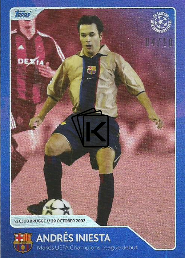 2022Topps Celebrating 30 Seasons of UCL Andreas Iniesta FC Barcelona ...