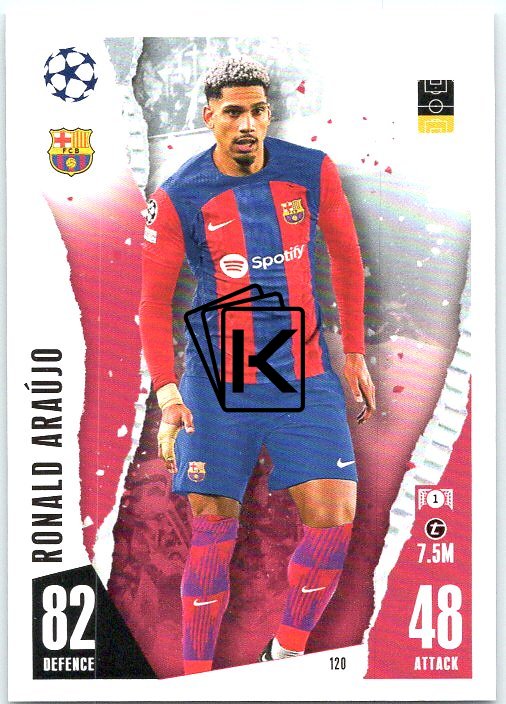 Fotbalová kartička 2023-24 Topps Match Attax UEFA Club Competitions 120 Ronald Araüjo FC ...