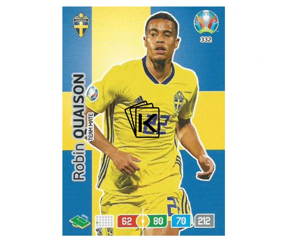 Panini Adrenalyn XL UEFA EURO 2020 Team mate 332 Robin Quaison Sweden ...