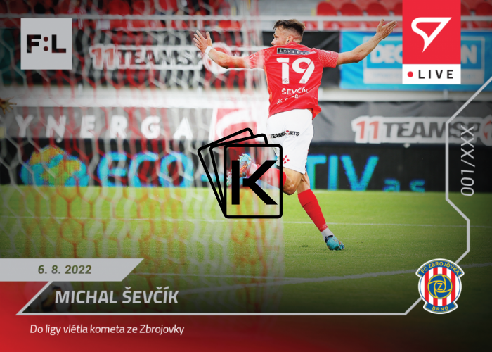fotbalová kartička SportZoo 2022-23 Live L-009 Michal Ševčík FC ...