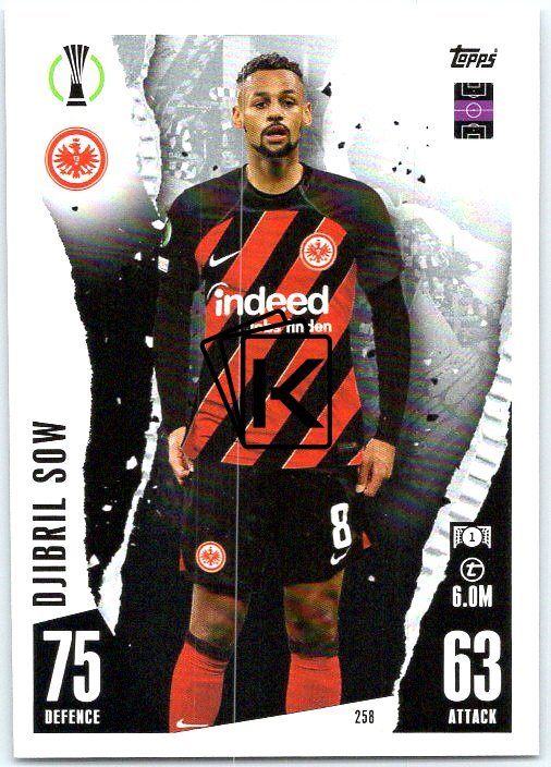 Fotbalová kartička 2023-24 Topps Match Attax UEFA Club Competitions 258 Djibril Sow Eintracht ...