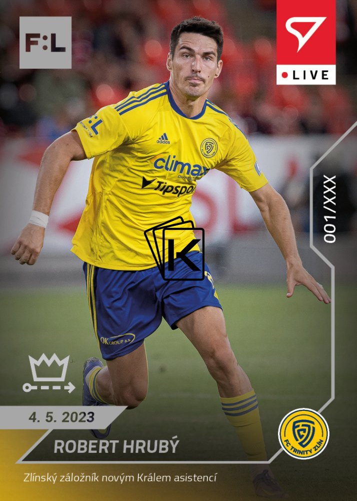 fotbalová kartička 2022-23 SportZoo Fortuna Liga Live L-103 Robert ...