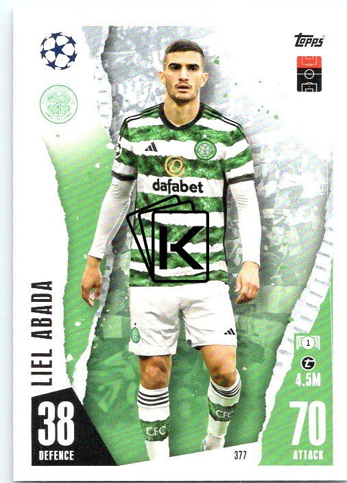 Fotbalová kartička 2023-24 Topps Match Attax UEFA Club Competitions 377 Liel Abada Celtic FC ...