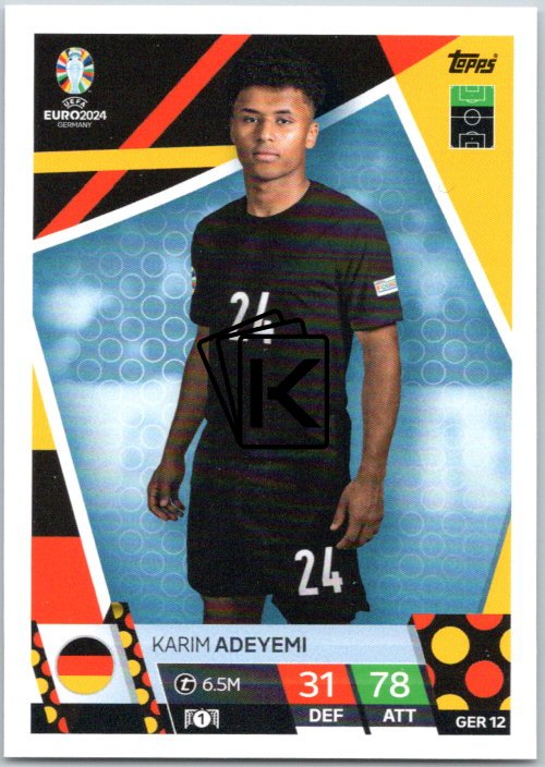 fotbalová karta Topps Match Attax EURO 2024 GER12 Karim Adeyemi ...
