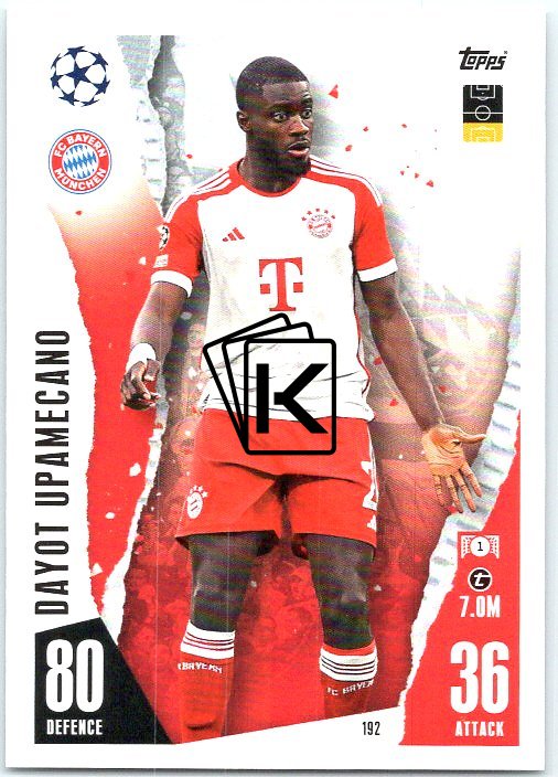 Fotbalová kartička 2023-24 Topps Match Attax UEFA Club Competitions 192 Dayot Upamecano FC ...