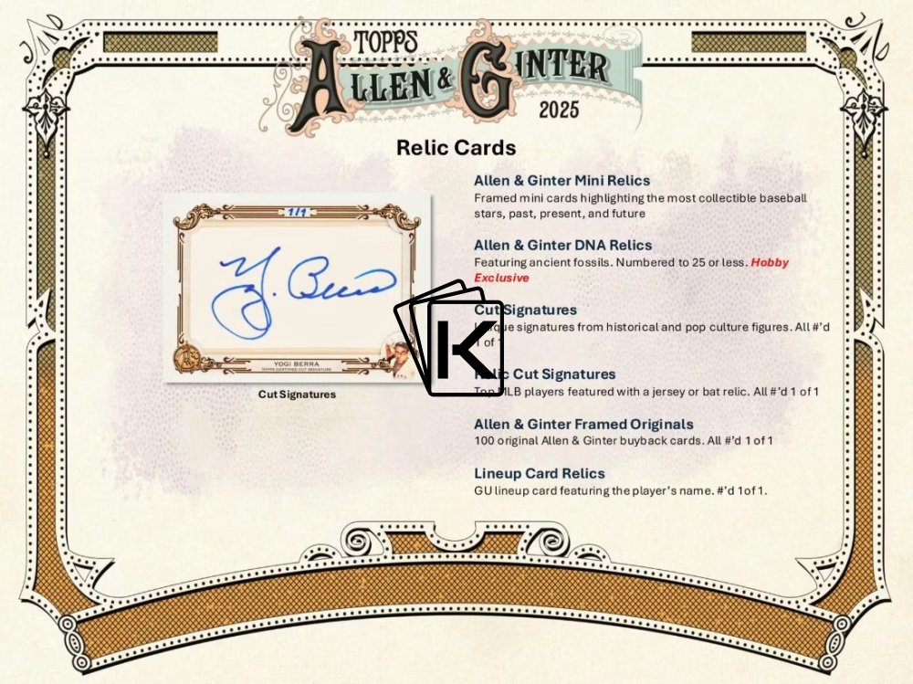 2025 Topps Allen & Ginter Baseball Hobby Box-KOPIE :: Kartičkárna