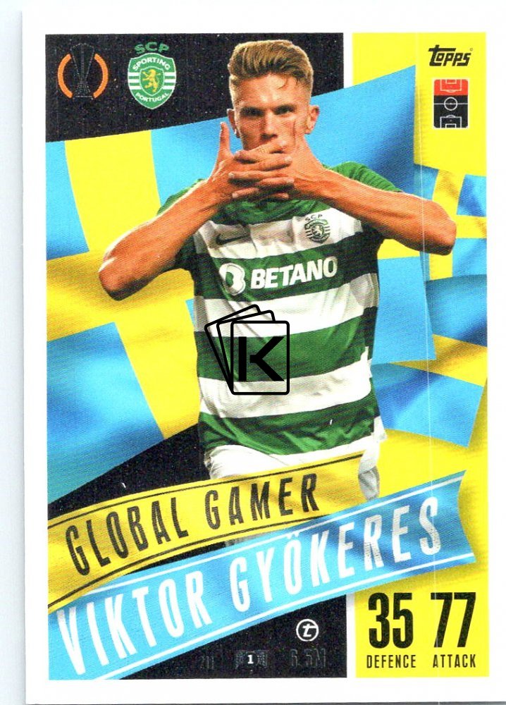 2023-24 Topps Match Attax EXTRA UEFA Club Competition Global Gamer 211 Viktor Gyokeres (Sporting ...