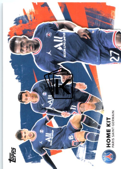 Fotbalová kartička Topps 2021-22 PSG Team Set 47 Leandro Paredes/Ángel ...