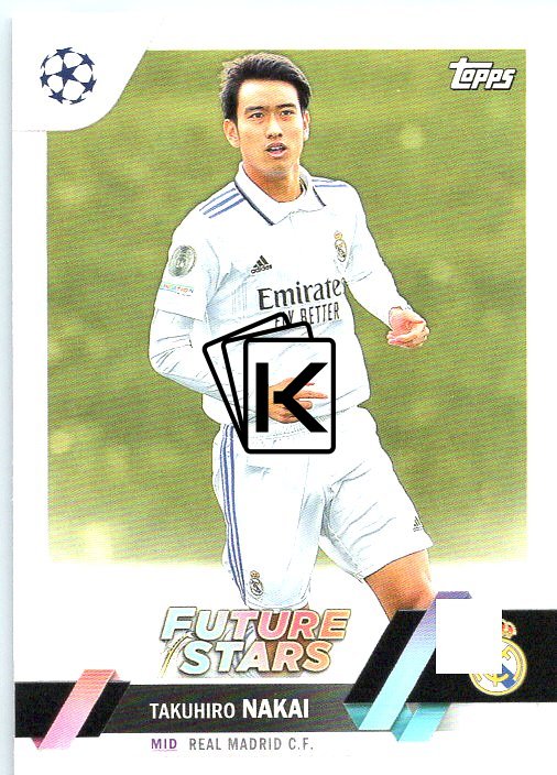 Fotbalová kartička 2022-23 Topps UEFA Club Competitions 131 Takuhiro Nakai - Real Madrid C.F. FS ...