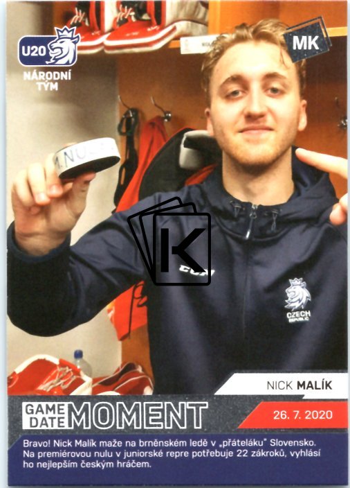 2021 MK Národní Tým Game Dated Moment 86 Nick Malík :: Kartičkárna