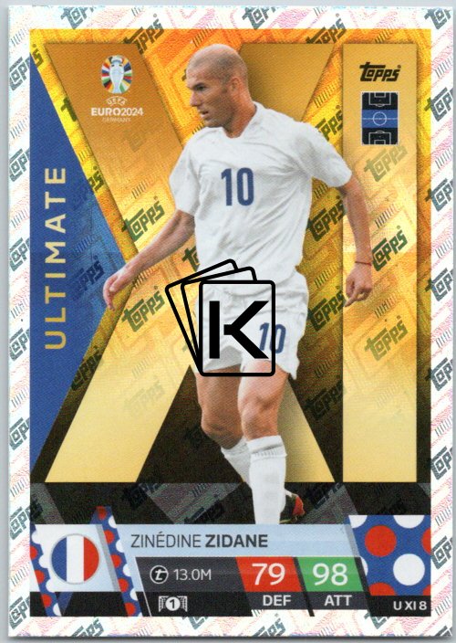 fotbalová karta Topps Match Attax EURO 2024 Ultimate XI8 Zinédine ...
