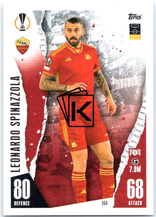 Fotbalová kartička 2023-24 Topps Match Attax UEFA Club Competitions 354 Leonardo Spinazzola AS ...